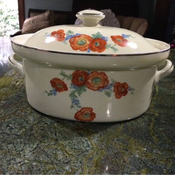 Hall | Kitchen | Vintage Hall Covered Casserole Dish Poppy Pattern ...